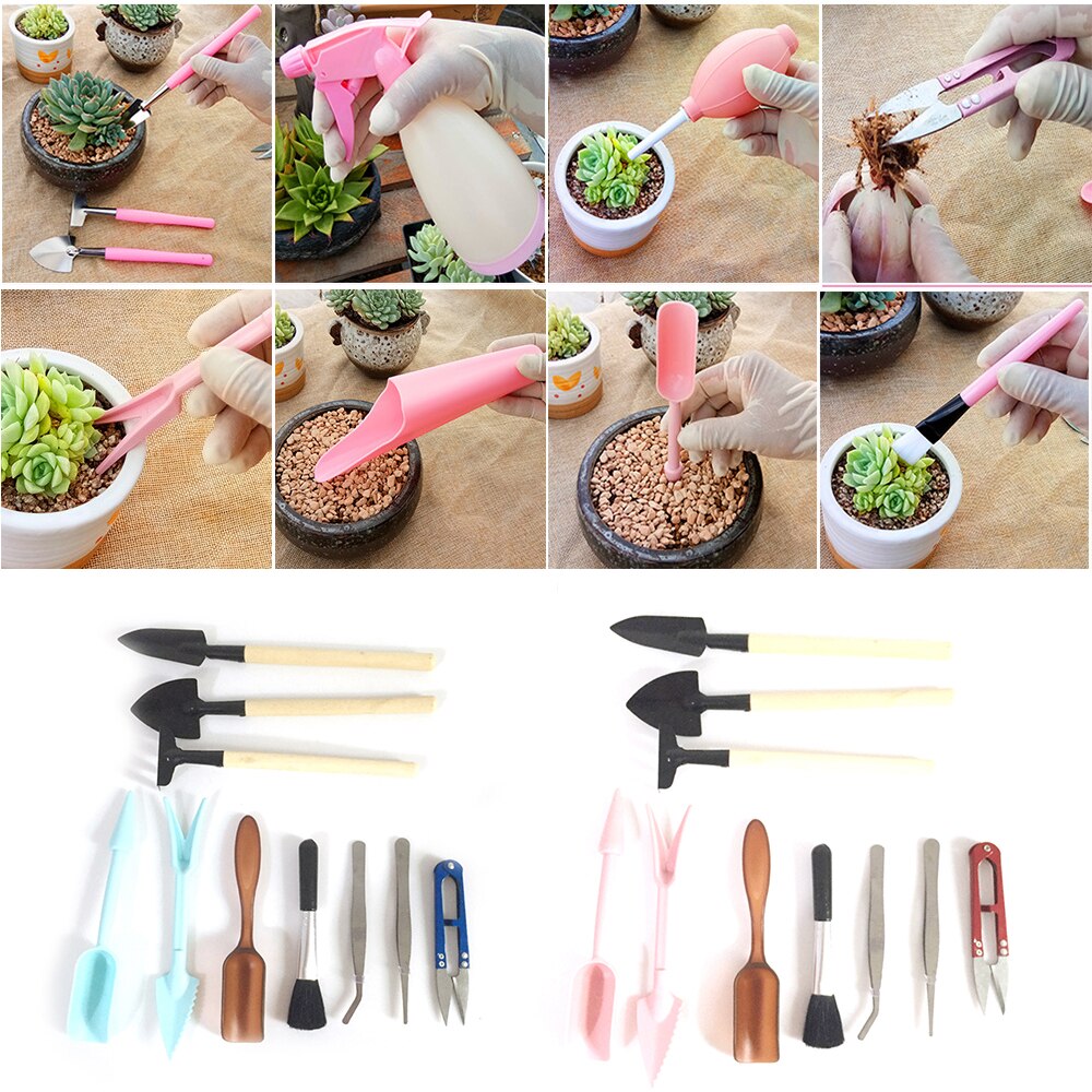 10 PCS Mini Garden Plant Tool Set with Wooden Hand... – Vicedeal