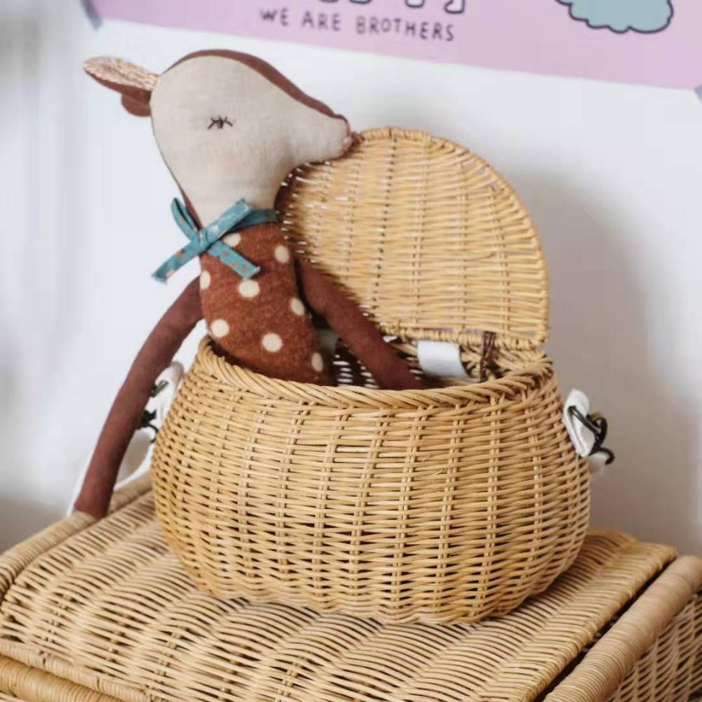 Rattan Bicycle Storage Basket Children Cute Picnic... – Vicedeal