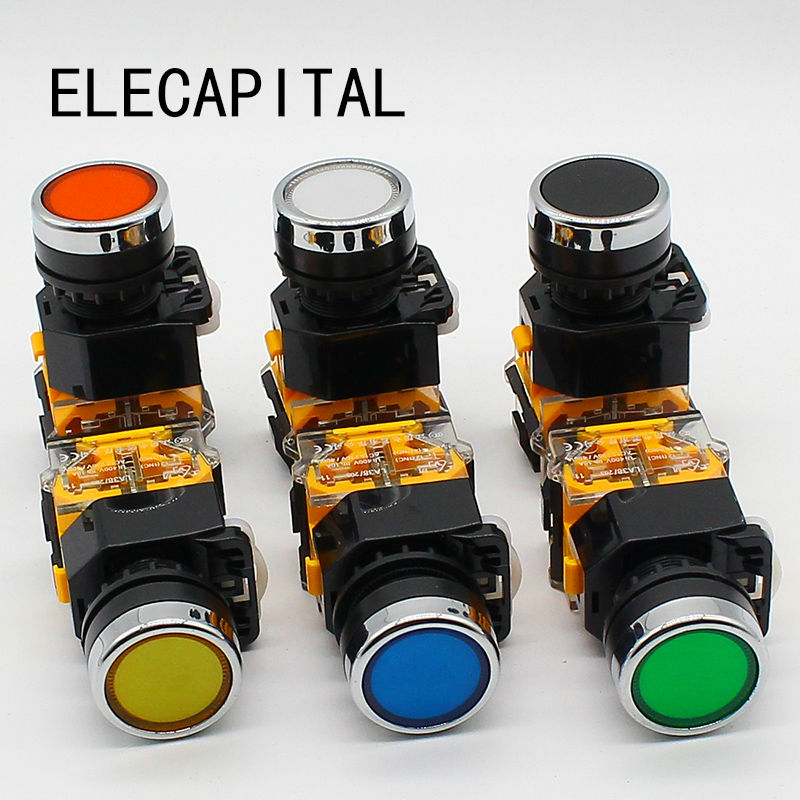 22mm momentary Push button switch 1NO+1NC – Grandado