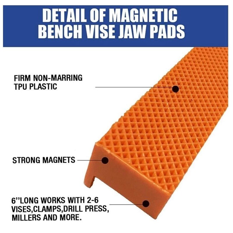 2 Piece 4.5Inch Vice Soft Jaw Protectors Universal... – Grandado