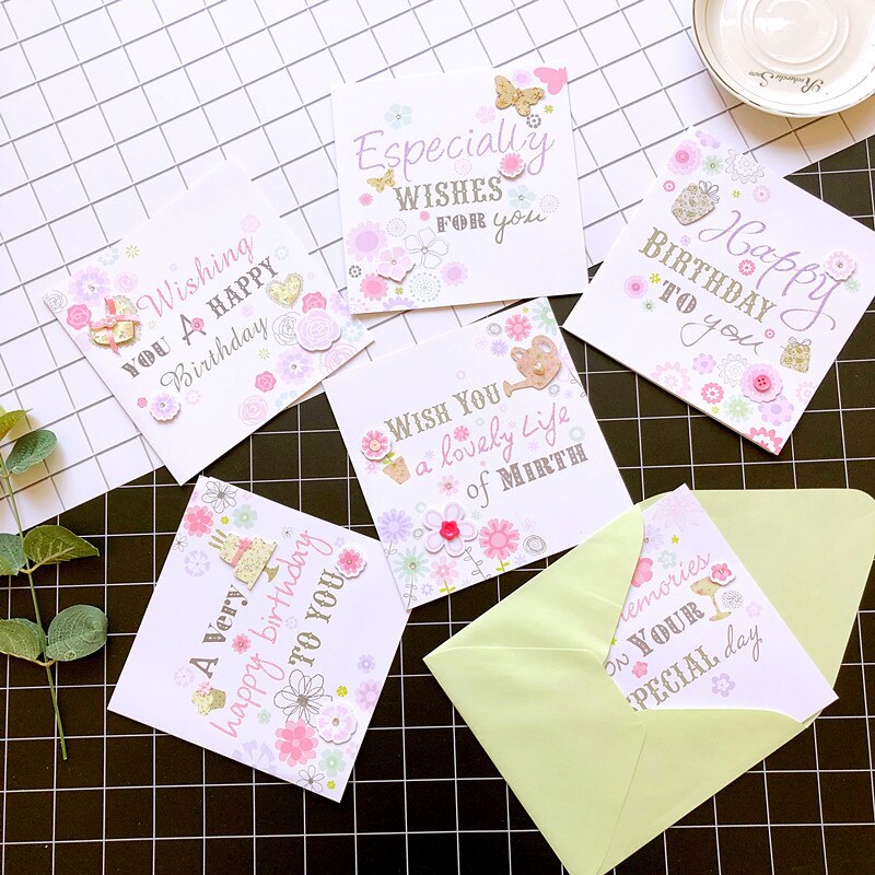 Cute Baby Cards Square Birthday Cards Baby Boy/Gir... – Vicedeal