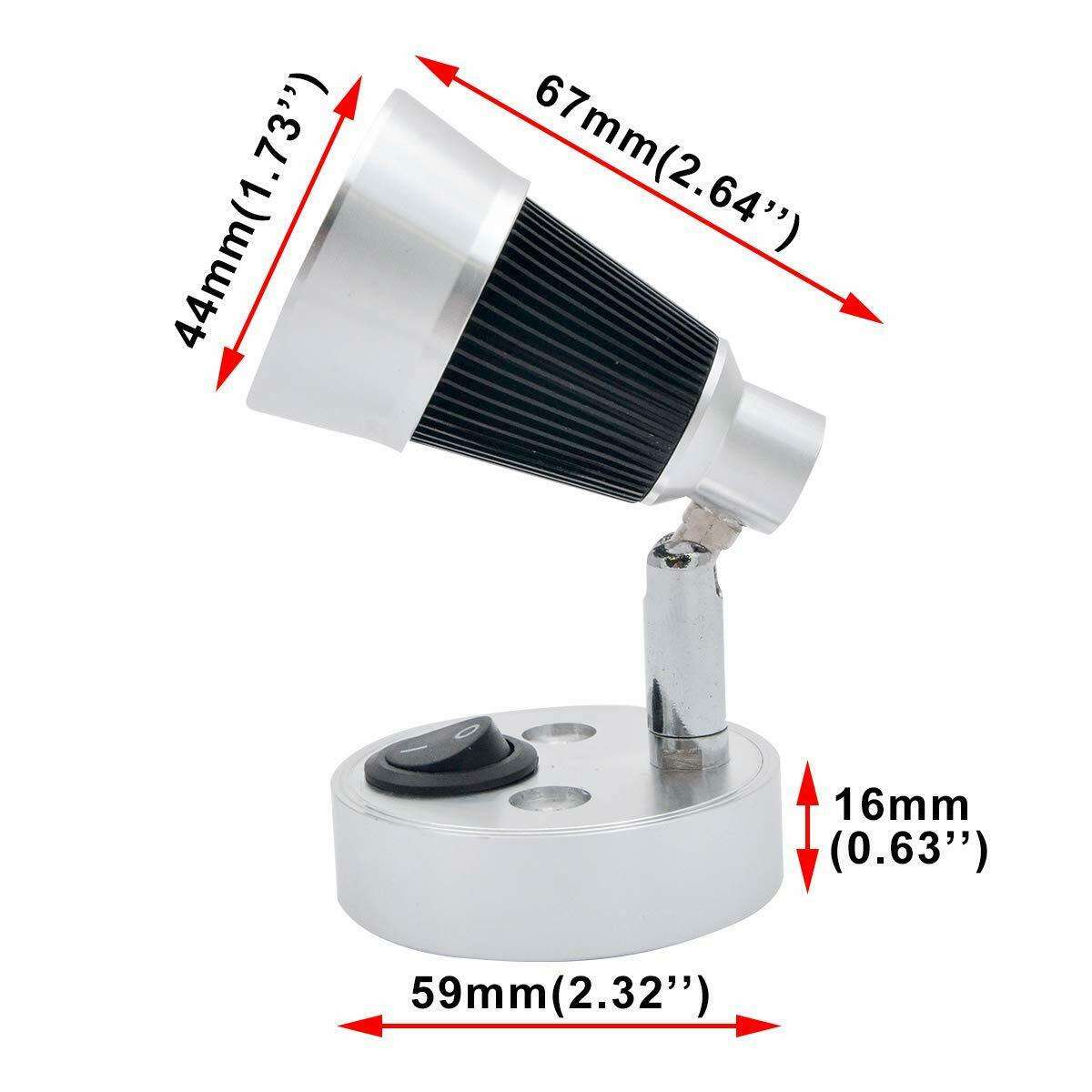 12V LED Spot Interior Reading Light Switch For Car... – Vicedeal
