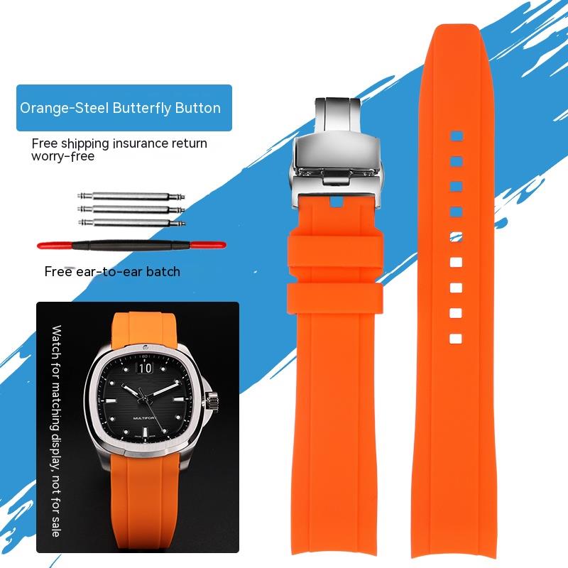 Men's Curved Silicone Watchstrap For Mido Multifor... – Grandado