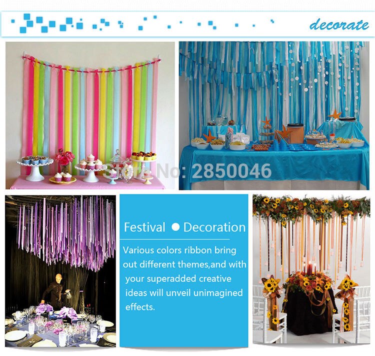 Height 1M DIY Ribbon Decorated Background wall rib... – Grandado