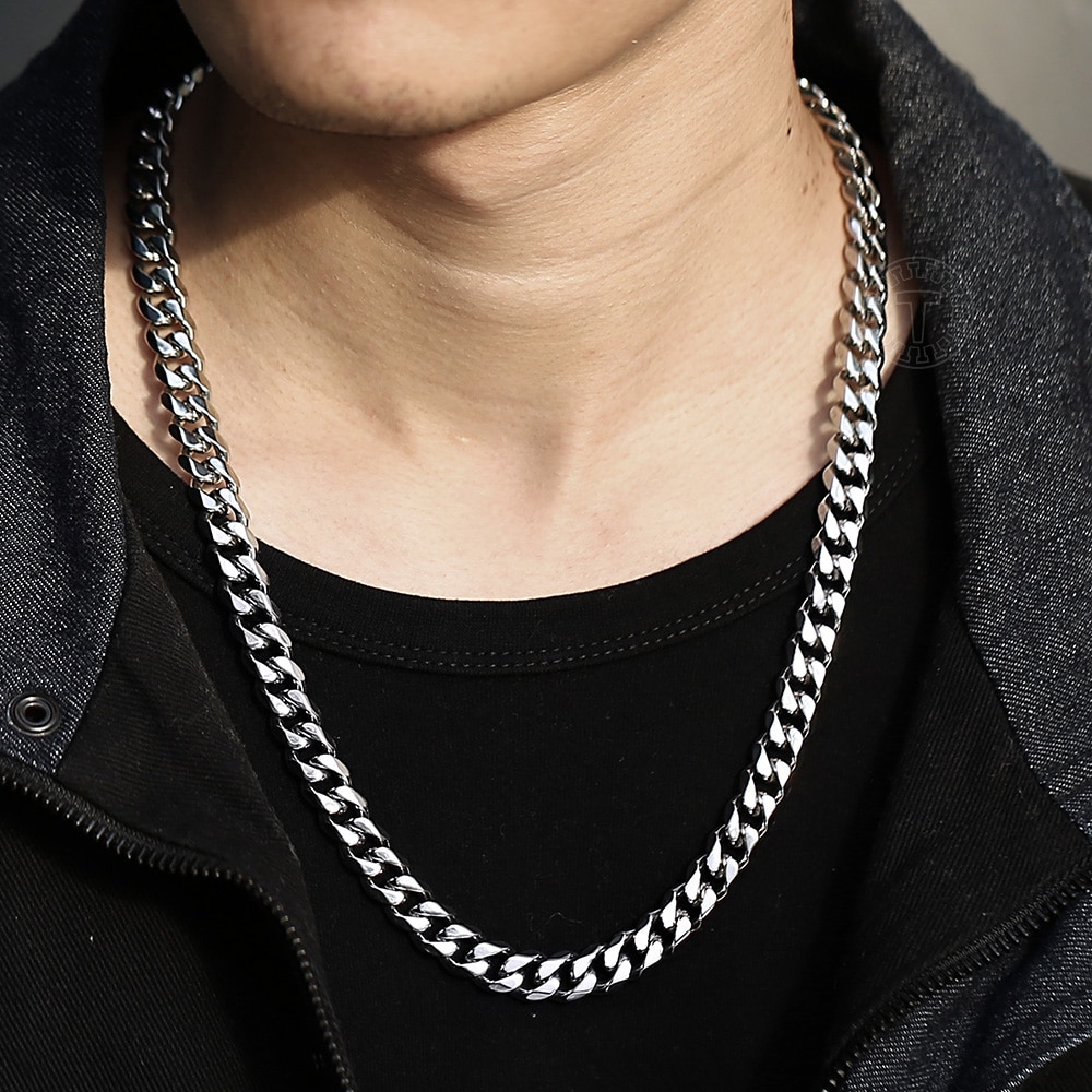 11 Mm Breedte 316L Rvs Ketting Mannen Jongen Cubaa... – Grandado