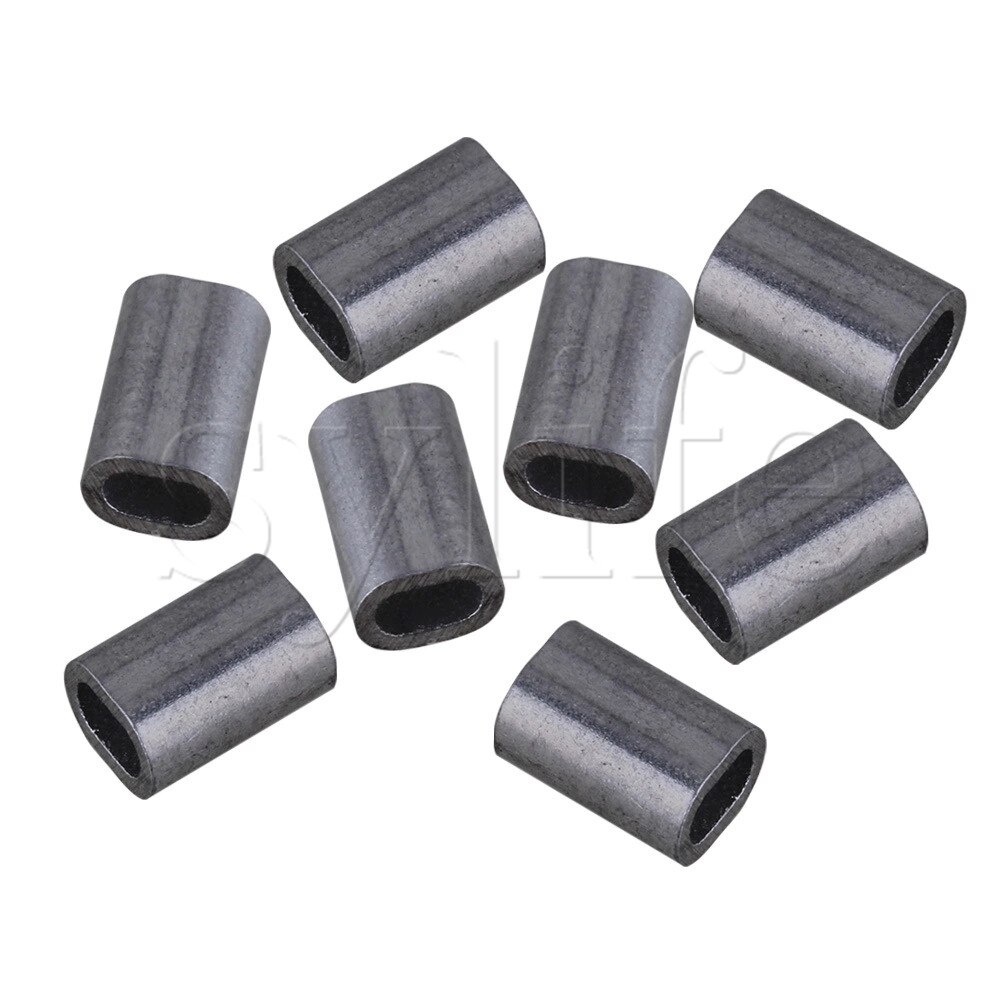 M1.5 Sliver Color Aluminum Clip Oval Wire Rope Fer... – Vicedeal