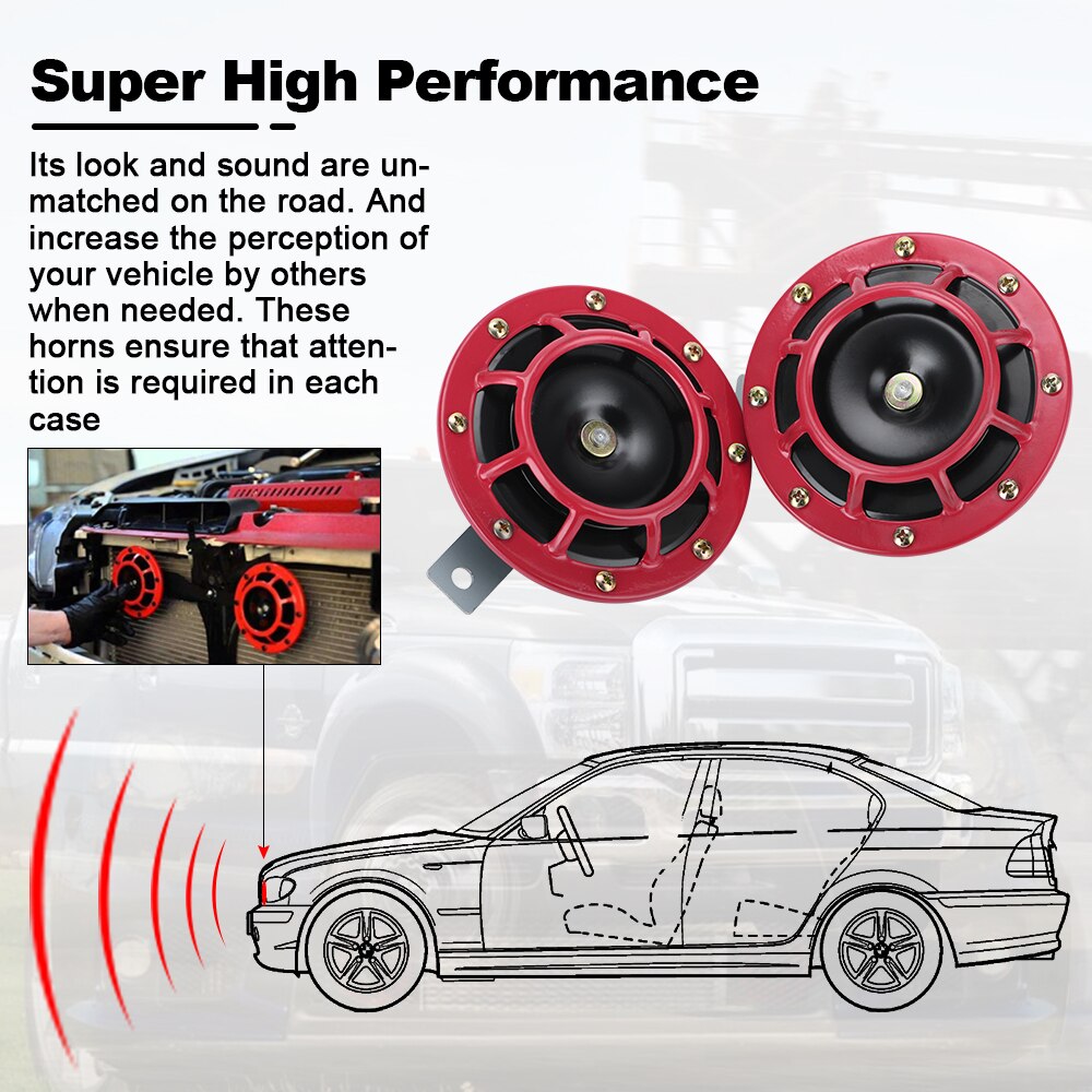 LZONE - 2pcs 12v 115DB Super Loud Compact Electric... – Grandado