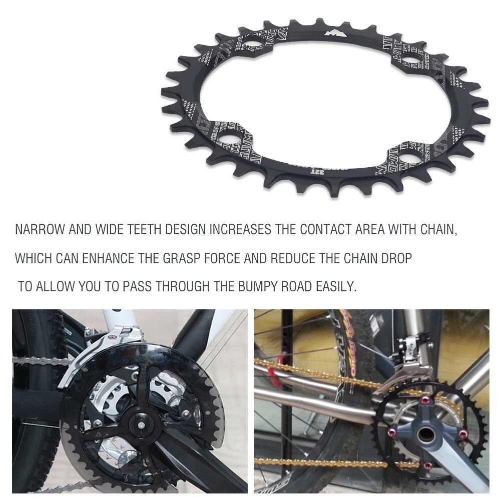 Oval Narrow Wide Chainring MTB Mountain Bicycle 32... – Vicedeal
