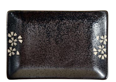 Plato rectangular de cerámica gruesa para sushi – Grandado