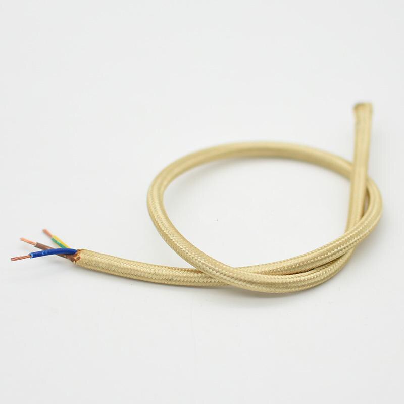 Vintage 3-Core Gevlochten Stof Elektrische Kabel F... – Vicedeal