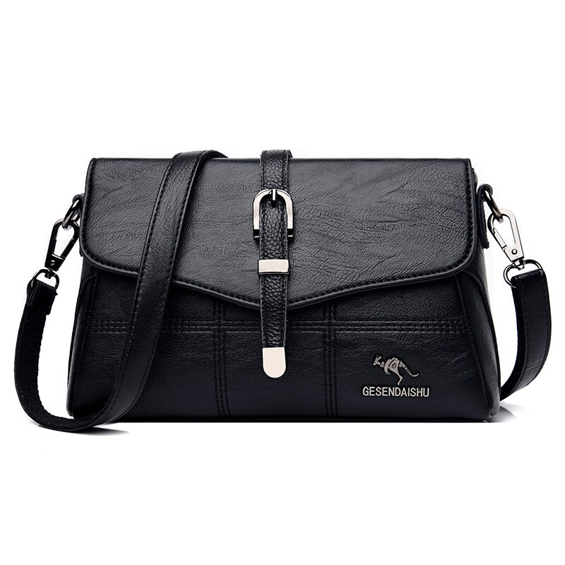 Solid Color Pu Leather Flip Shoulder Bags for Wome... – Grandado