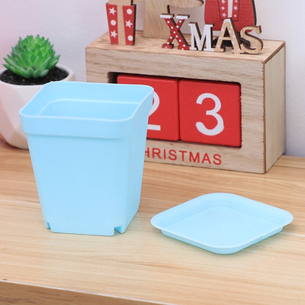 6 Stuks Dikker Bloempotten Vierkante Plantenbakken... – Grandado