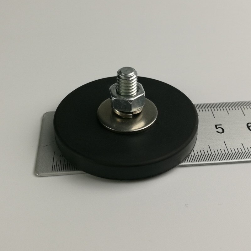 6 stücke D43mm neodym magnet topf mit gummi beschi... – Vicedeal