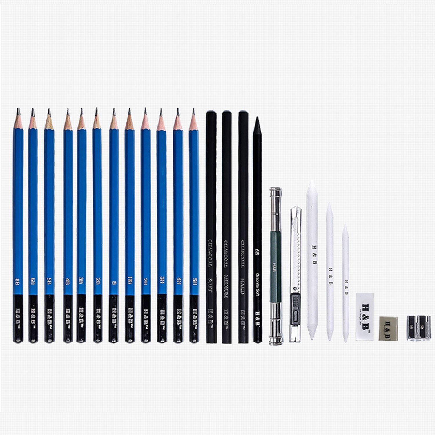 25Pcs Tekenen Schilderen Schets Kit Met Potloden E... – Grandado