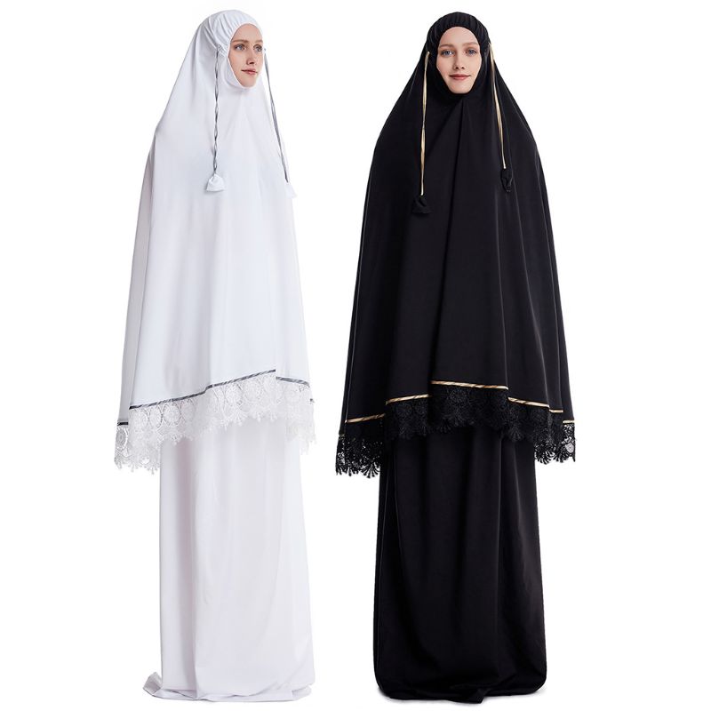 2pcs Muslim Women Traditional Robe Dress Double La... – Vicedeal