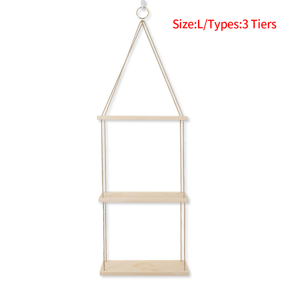 Picture Ledge Storage Home Decor Swing With Rope D... – Grandado