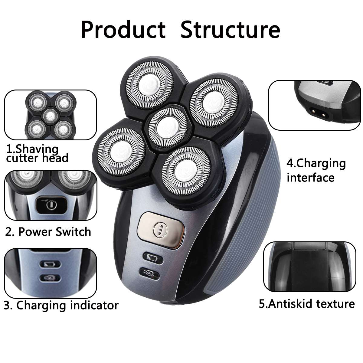 Electric for Men Bald Head Shaver 5 in 1 Electric ... – Grandado