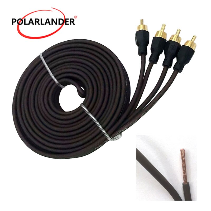 Car Audio Power Cable 5m Wire Audio Cable Line RCA... – Vicedeal