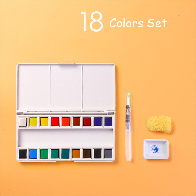 Solid Watercolor Pigment Paint 18/24/36/48 Colors ... – Grandado