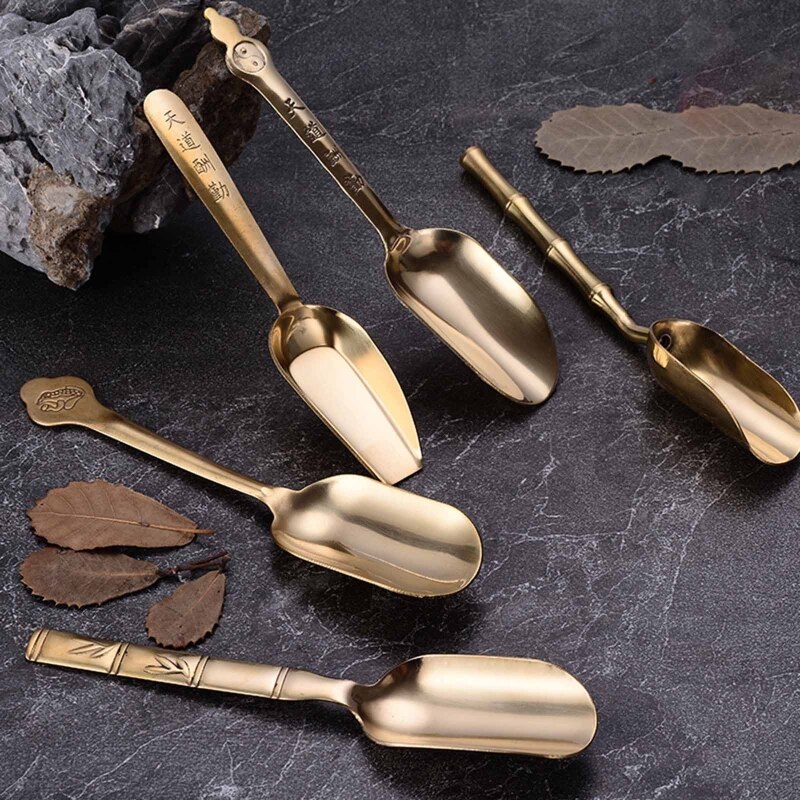 Retro Metal Tea Spoons Brass Material Teaspoons Te... – Grandado