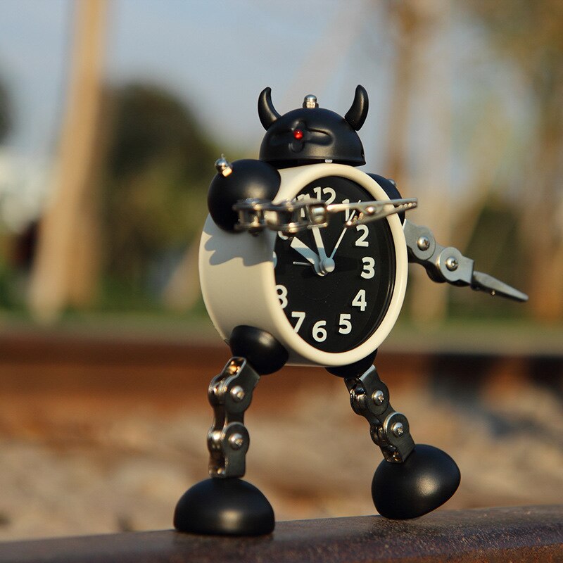 Deformation robot Alarm Clock students small alarm... – Vicedeal