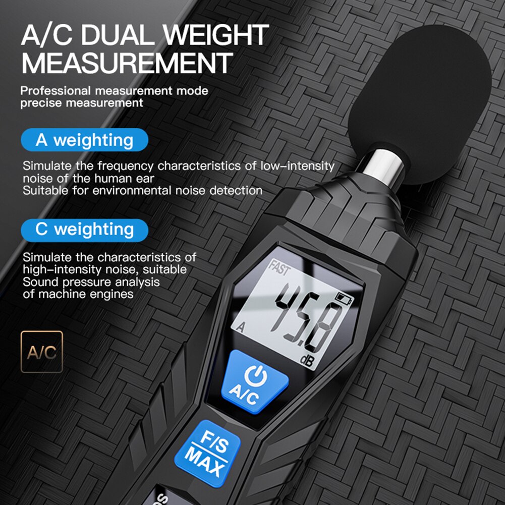 Digital Sound Level Meter Noise Volume Measuring I... – Grandado