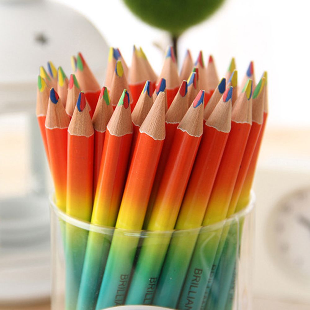 3Pcs/Set Rainbow Color Pencil 4 in 1 Colored Drawi... – Grandado