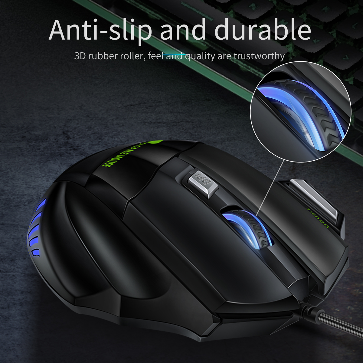 Ergonomic Wired Gaming Mouse 7 Button LED 4800 DPI... – Vicedeal
