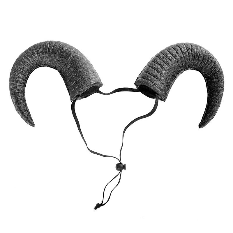 Demon Evil cosplay Headwear Pure Black OX Horns Go... – Grandado