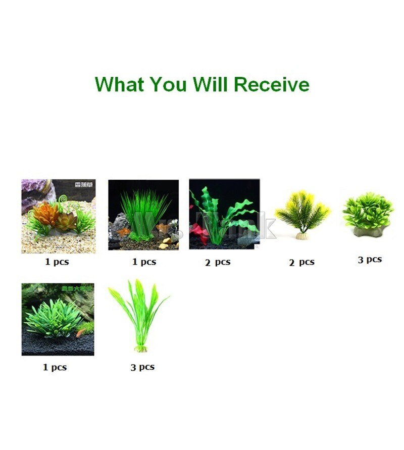 Mr.Tank 13pcs/set Aquarium Plants Package Plastic ... – Vicedeal