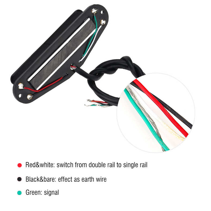 Standard Single Coil Size Dual Rail Humbucker Pick... – Grandado