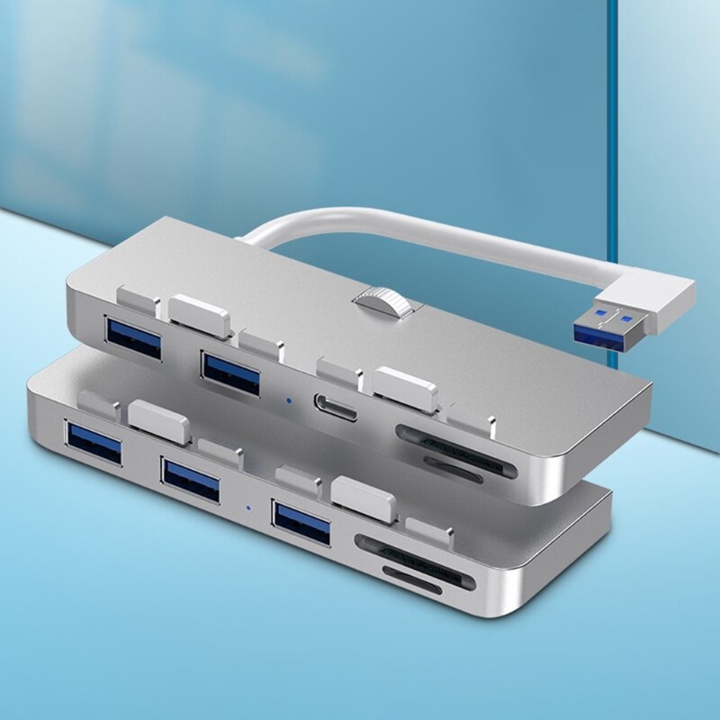 Portable Aluminum Alloy Usb3.0 Hub Adapter Splitte... – Grandado