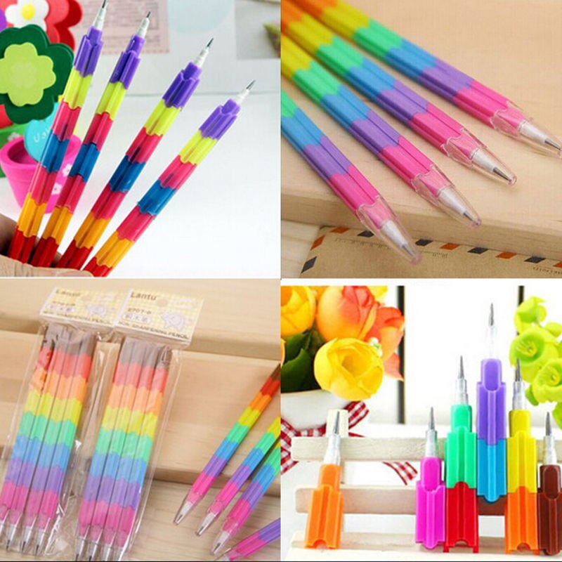 4Pcs Colorful Building Blocks Pencil DIY Pencil No... – Grandado