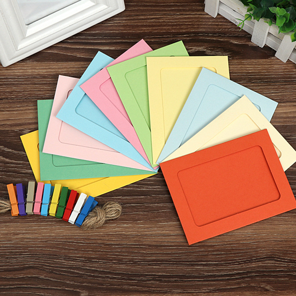 4 Inch Colorful Photo Frame Set DIY Paper Photo Wa... – Vicedeal