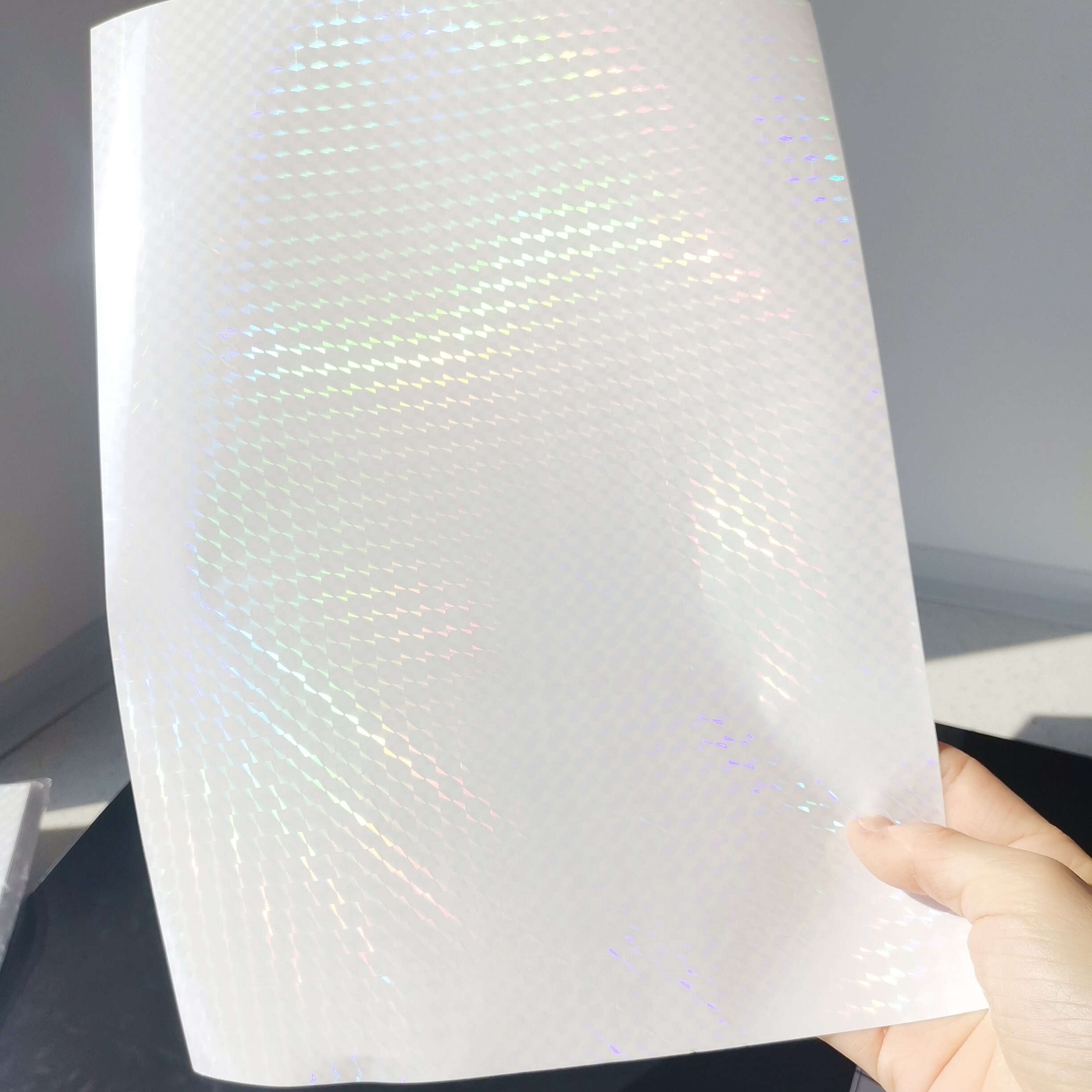 Holographicy Foil Adhesive Tape Back Grid Transpar... – Grandado