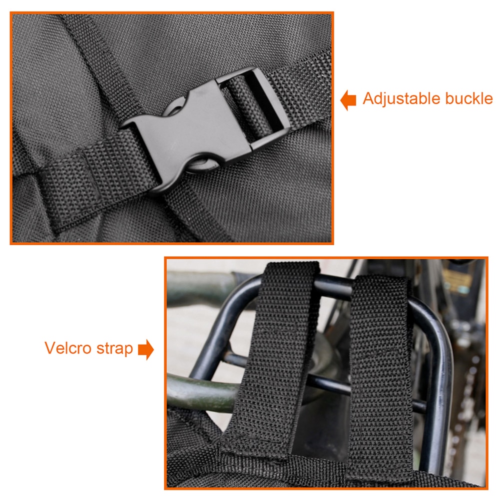 Style Black Motorcycle Bicycle Saddlebag Rear Seat... – Grandado