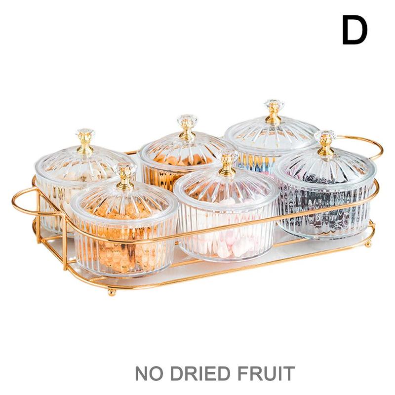 Dried Fruit Plate Snack Divided Dish Transparent R... – Grandado