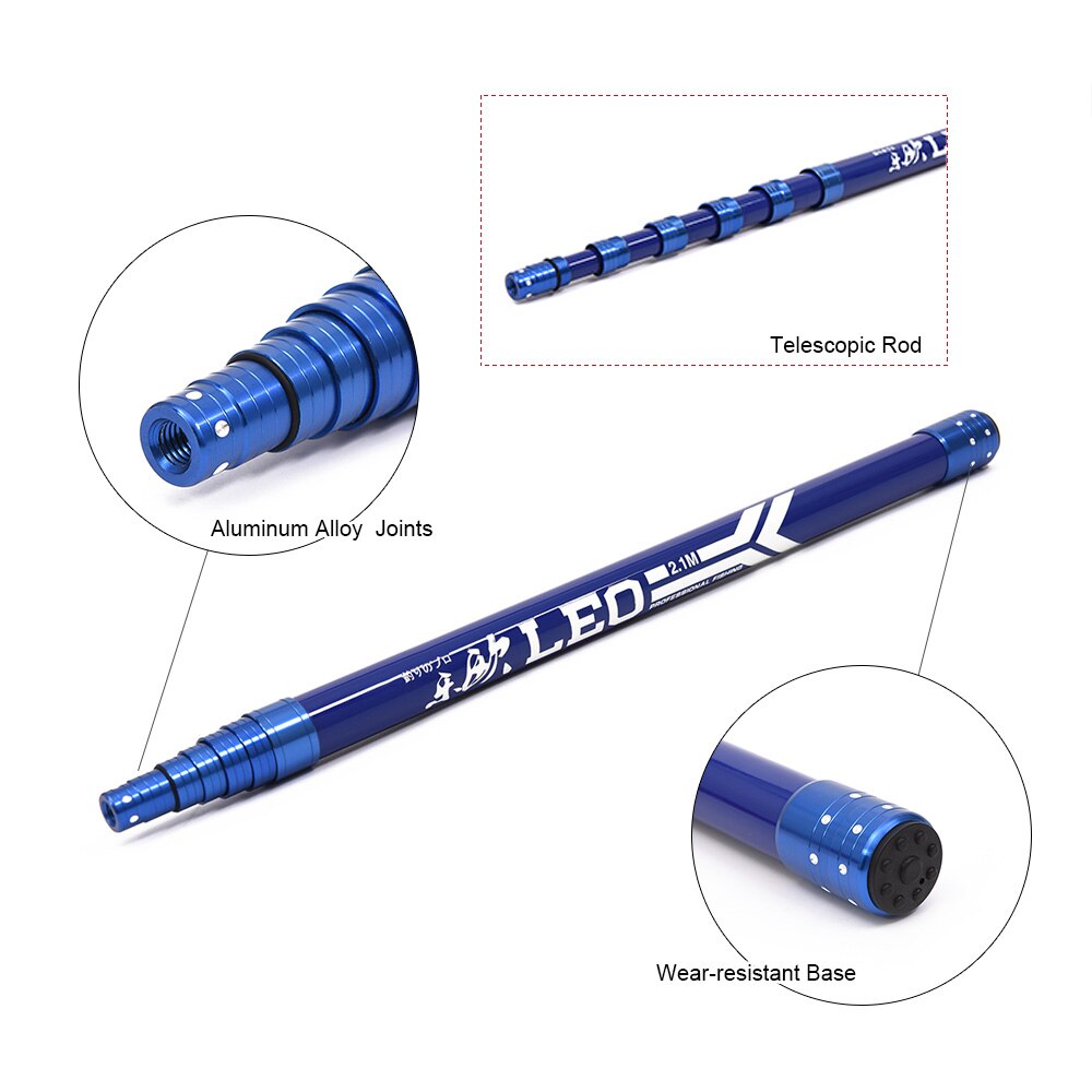 Lixada 2.1M Fishing Brail Net Blue Lightweight Dur... – Grandado