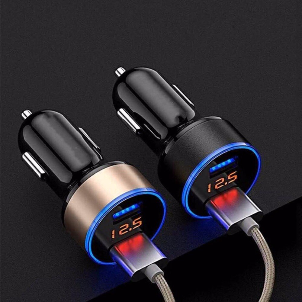 Dual Usb-poort Digitale Rode Led Voltage Display C... – Grandado