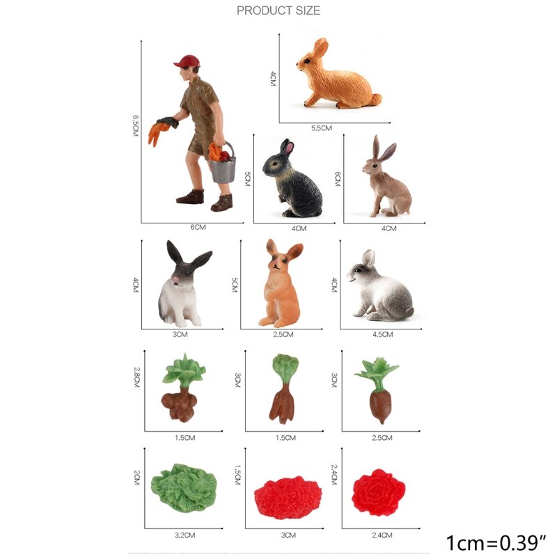 Simulation Zoo Animals Model Chicken Cow Poultry P... – Grandado