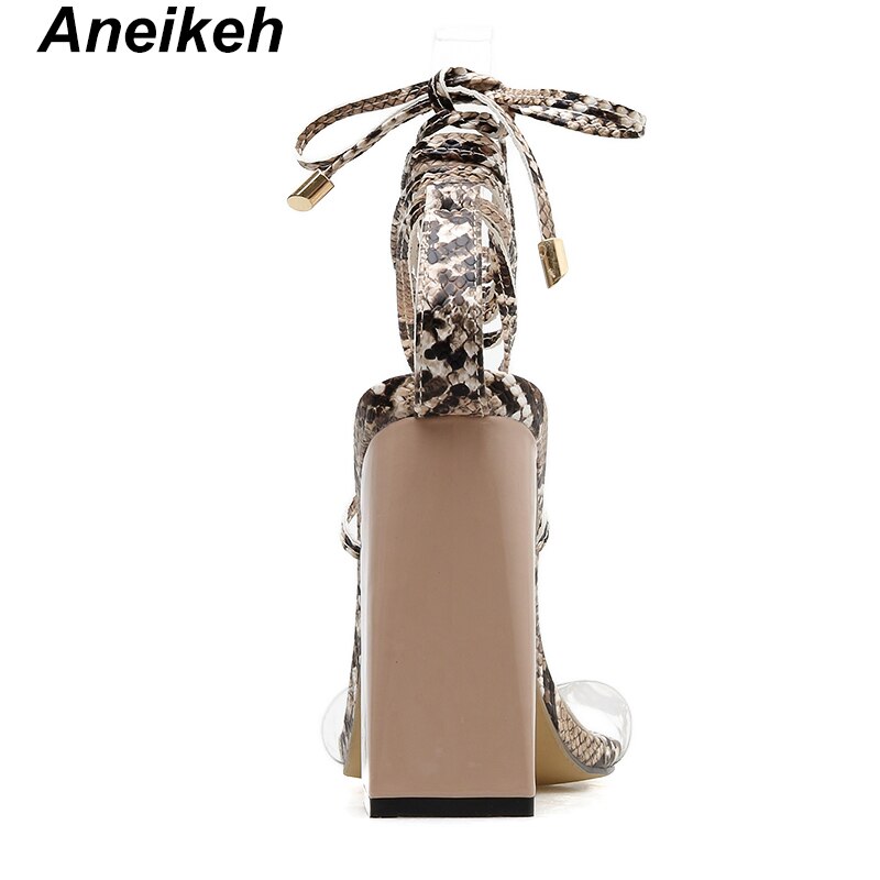 Aneikeh Summer PVC Gladiator Sandals Women Open To... – Grandado