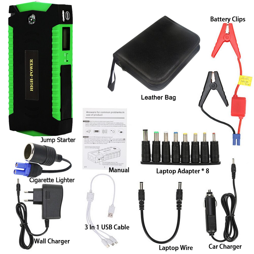 GKFLY Emergency 600A 12V Car Jump Starter Starting... – Vicedeal