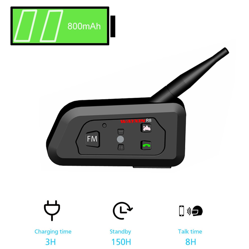 Hjälmheadset r8 bluetooth intercom för motorcykel... – Grandado