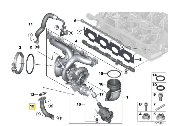 1 Stuk Smering Turbo Outlet Olie Pijp Voor Bmw F30... – Vicedeal