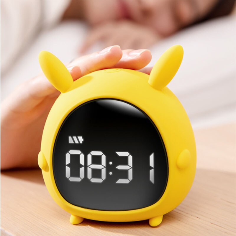 Cartoon Rabbit Music Alarm Clock Wake Up Light Min... – Grandado