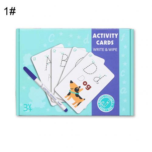 Rewritable Alphabets Flash Cards Marker Sharpener ... – Vicedeal