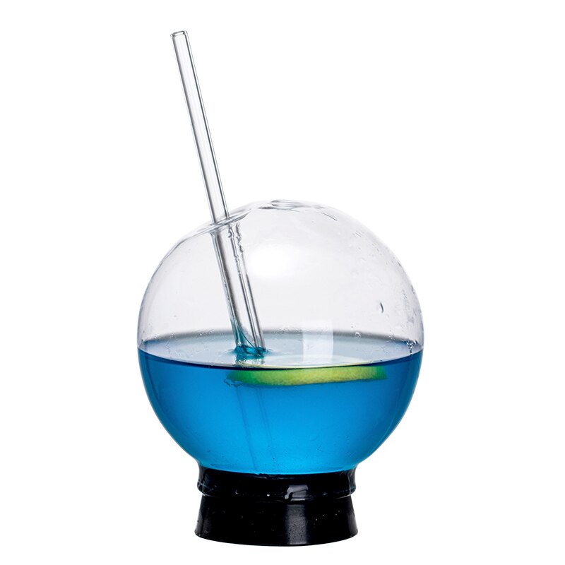 Sphärische Cocktail glas geraucht molekül mit stro... – Grandado