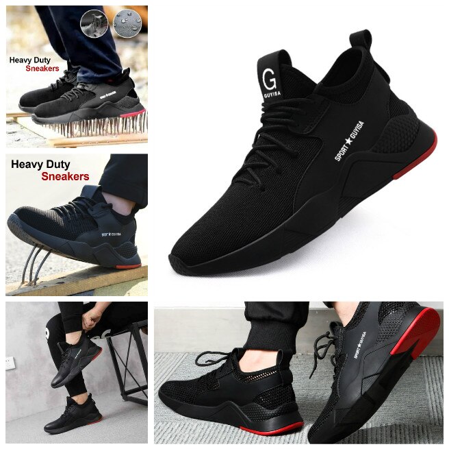 Nyligt 1 par heavy duty sneaker sikkerhedsarbejdss... – Grandado