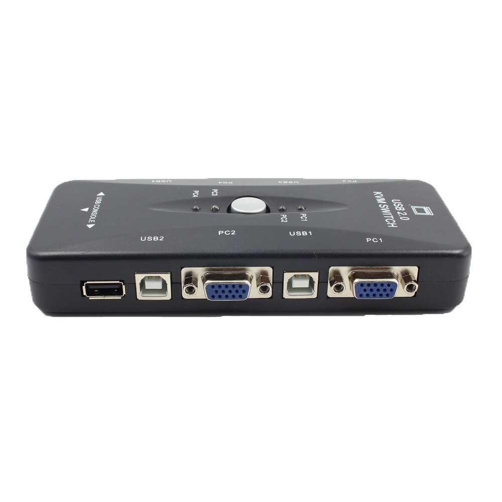 4-Port USB 2.0 KVM Switch Mouse/Keyboard/VGA Video... – Vicedeal