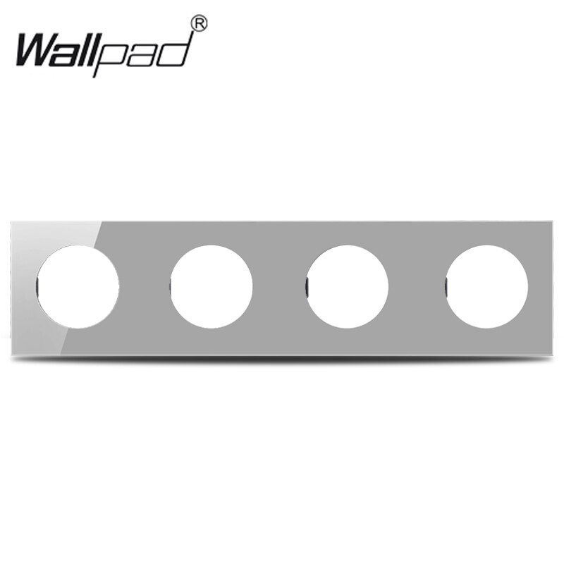 DIY Customization 4 Gang Grey Glass Frame Plate Fo... – Grandado